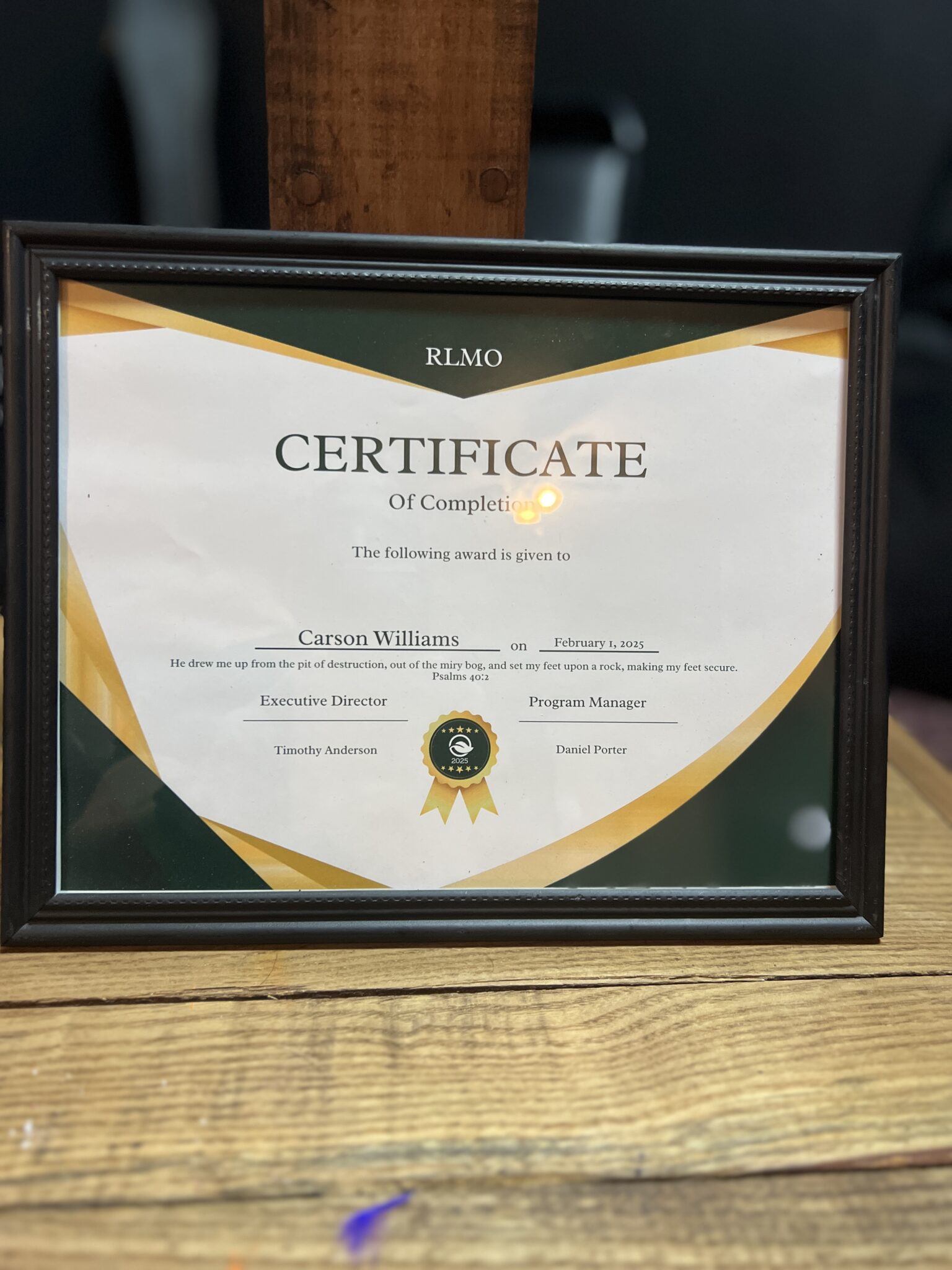 Congratulations Carson on Graduating Renewed Life Ministries! | Renewed ...